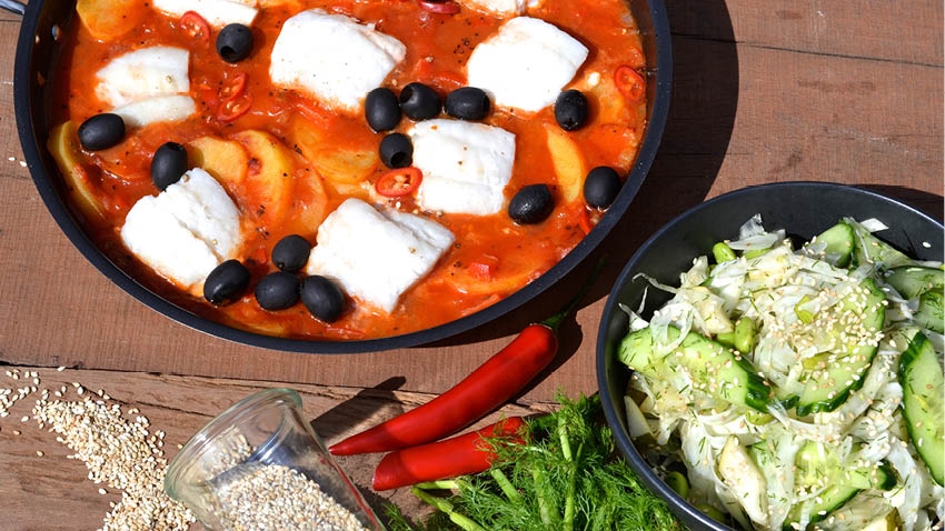 Fisk i fad med fennikelsalat | Diabetesopskrift | nemlig