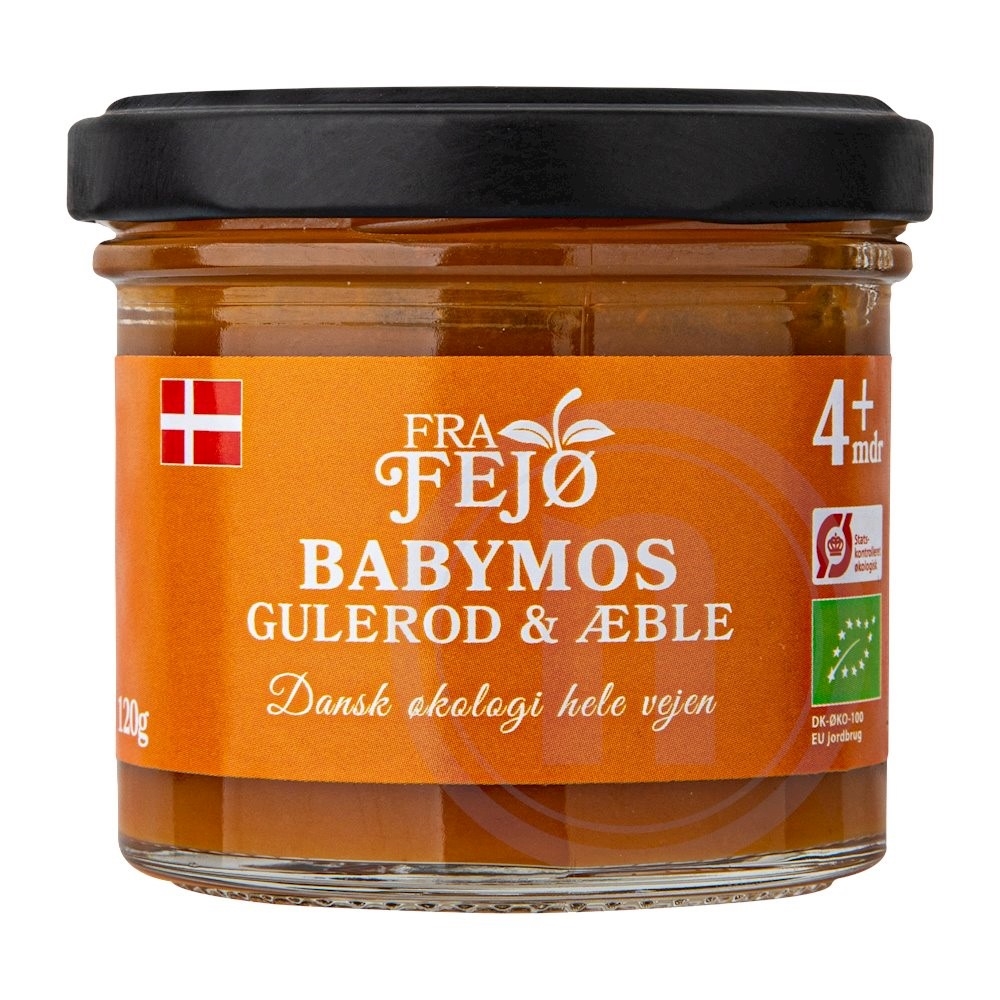 Babymos m. gulerod øko. fra Fra Fejø – Leveret med nemlig.com
