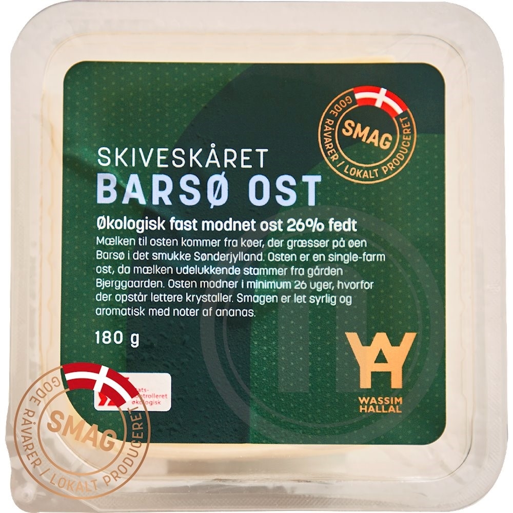 Barsø ost i skiver øko. fra SMAG – Leveret med nemlig.com