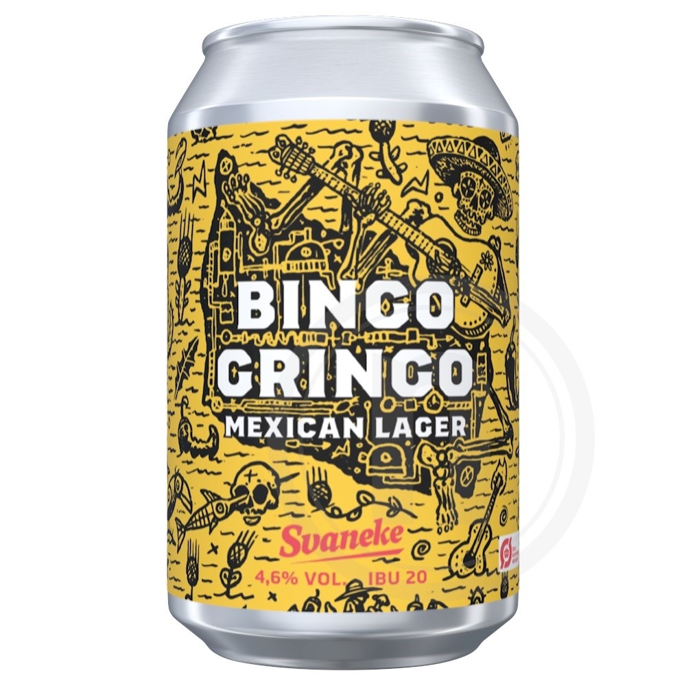 Bingo Gringo Lager øko. (dåse) fra Svaneke Bryghus – Leveret med nemlig.com