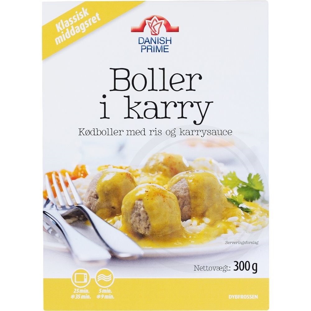 Boller i karry m. ris fra Danish Prime – Leveret med nemlig.com