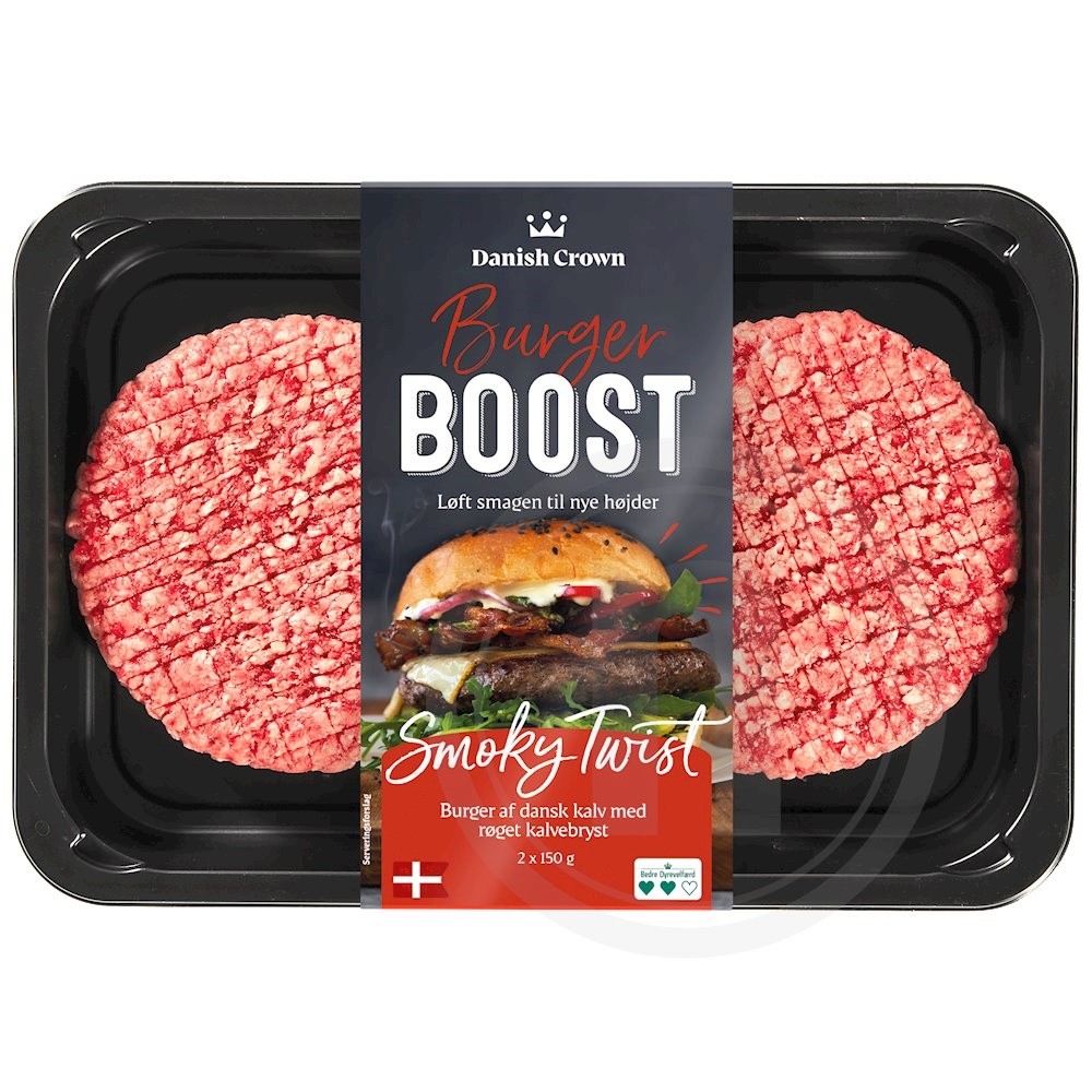 Burger BOOST smoky twist fra Danish Crown – Leveret med nemlig.com