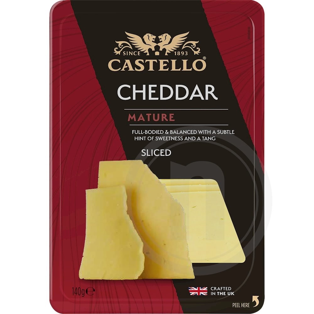 Cheddar ost i skiver fra Castello – Leveret med nemlig.com