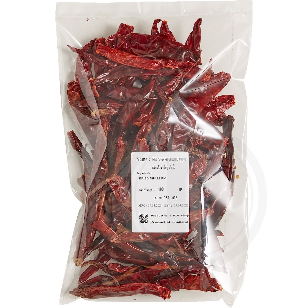 Chili store rød (tørret) fra Thai Fresh – Leveret med nemlig.com