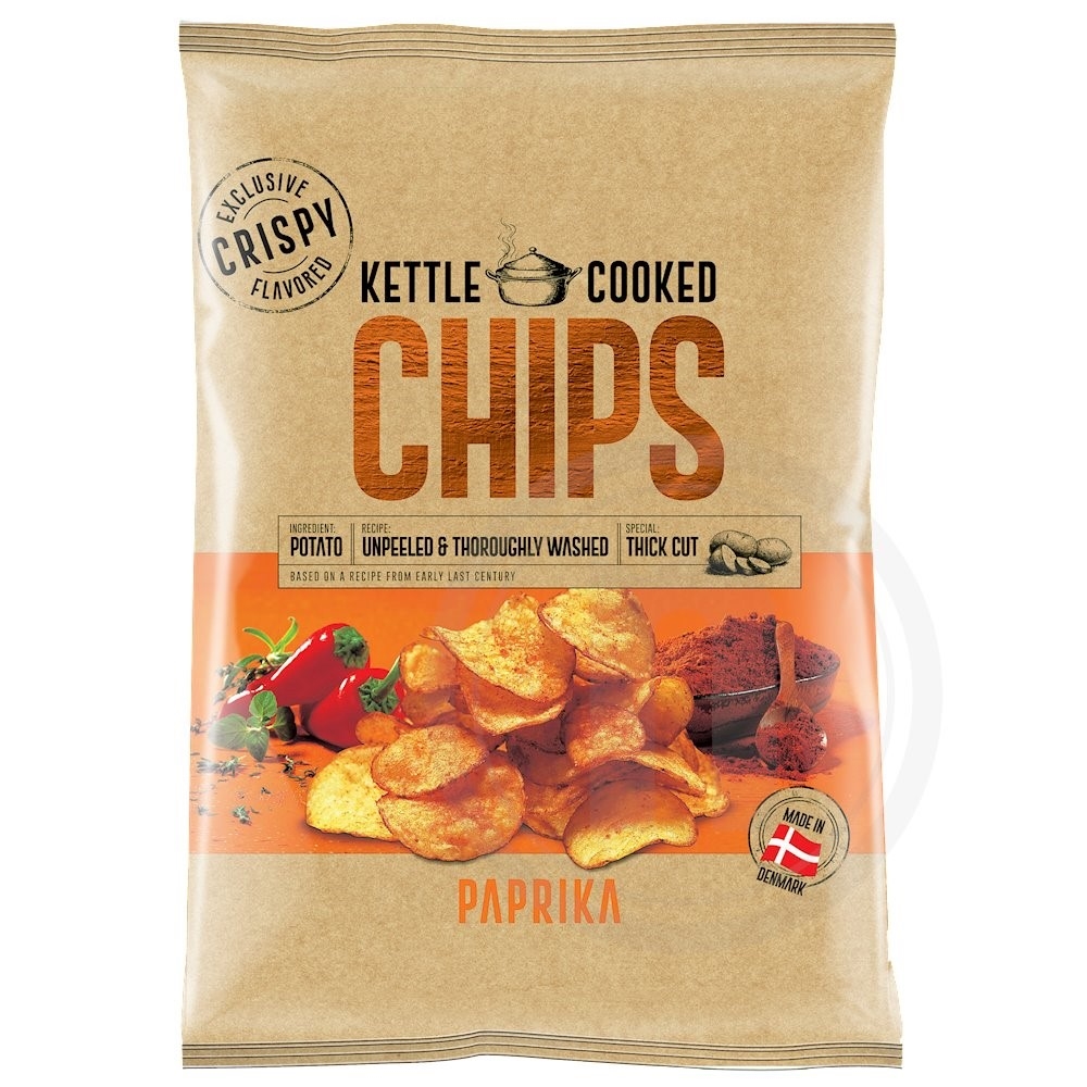 Chips m. paprika fra Kettle Cooked – Leveret med nemlig.com