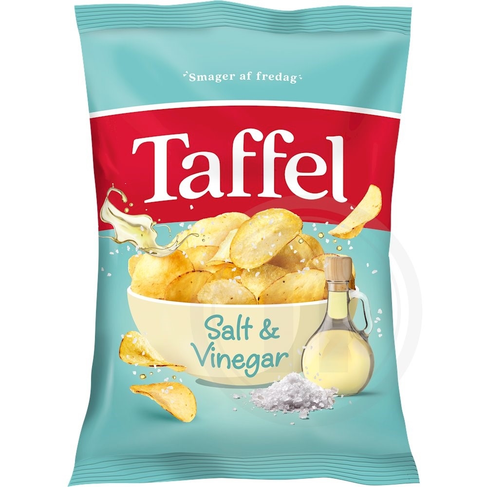 Chips m. salt og eddike fra Taffel – Leveret med nemlig.com