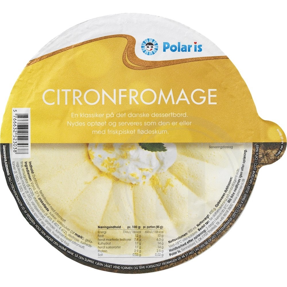 Citronfromage fra Premier Is – Leveret med nemlig.com