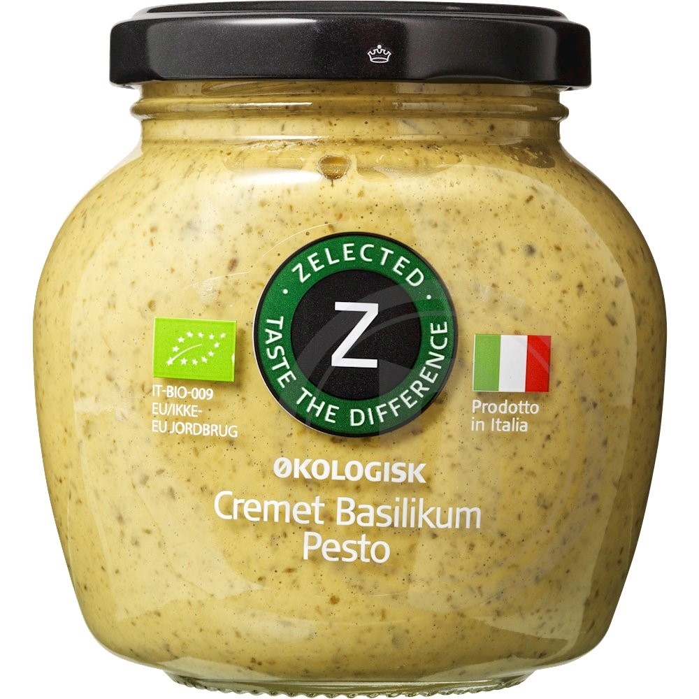 Cremet pesto øko. fra Zelected Foods – Leveret med nemlig.com