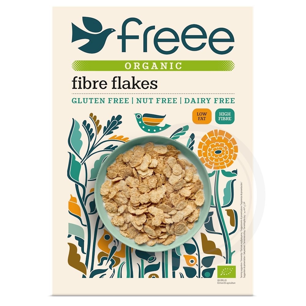 Fiber flakes øko. fra Freee/Doves Farm – Leveret med nemlig.com