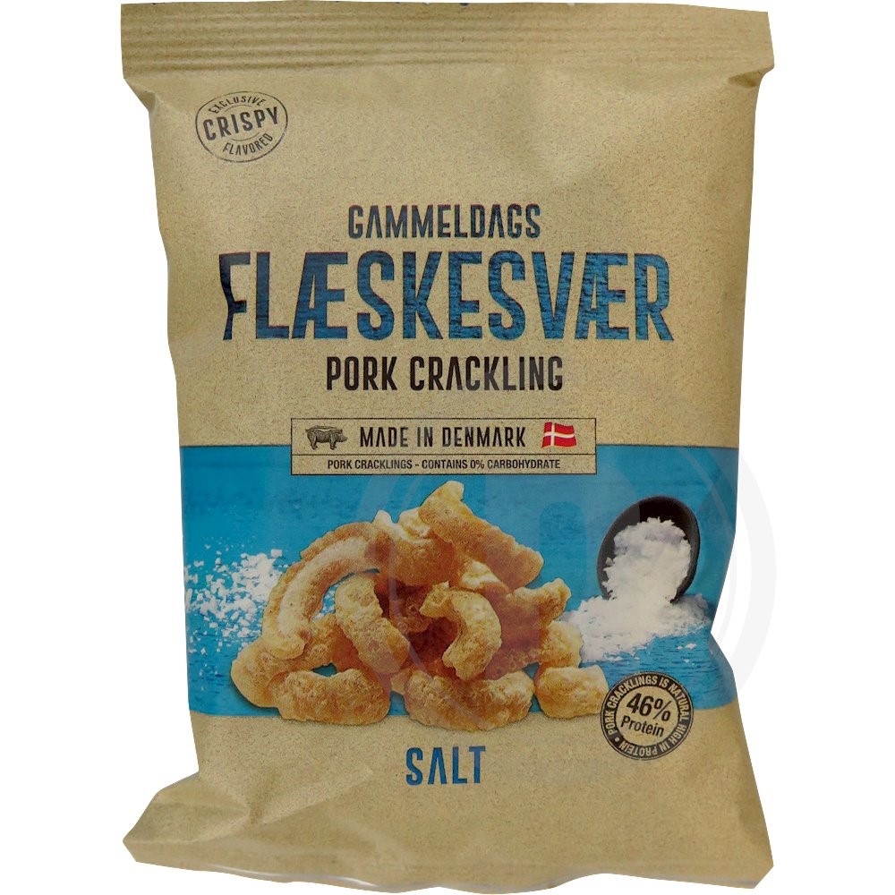 Flæskesvær m. salt fra Crispy Food – Leveret med nemlig.com