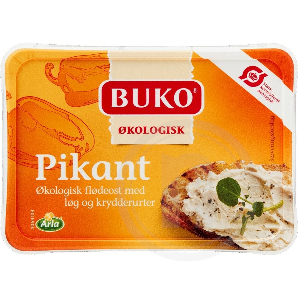 Flødeost pikant øko. fra Buko – Leveret med nemlig.com