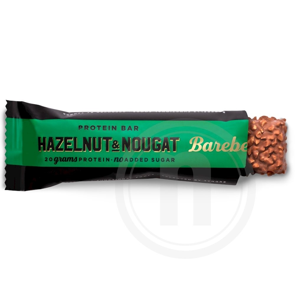 Hazelnut & Nougat proteinbar fra Barebells – Leveret med nemlig.com