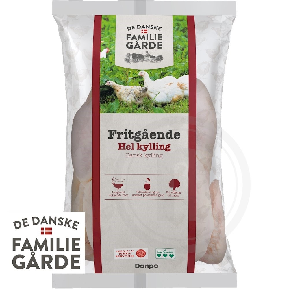 Hel kylling fra De Danske Familiegårde – Leveret med nemlig.com