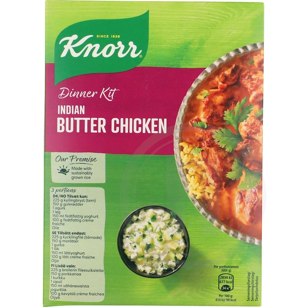 Indian Butter chicken mix fra Knorr – Leveret med nemlig.com