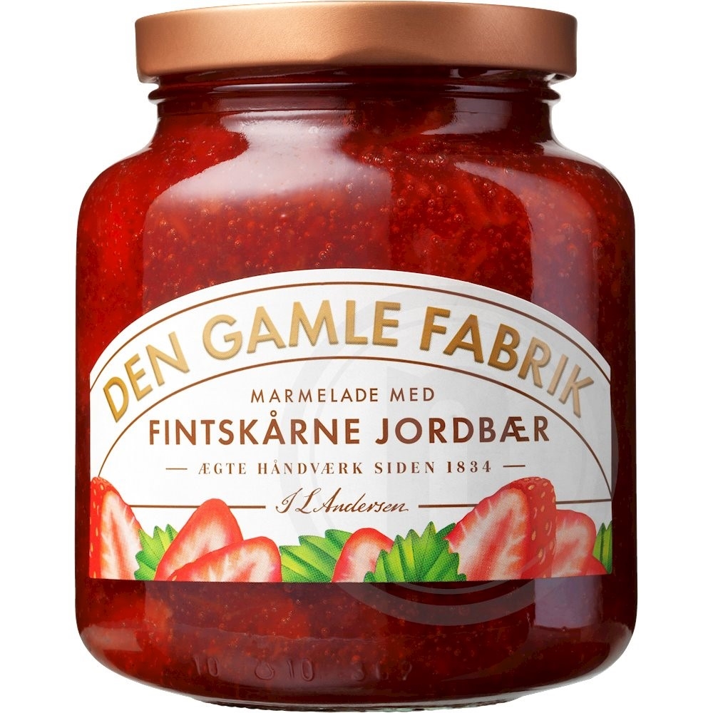 Jordbærmarmelade fra Den Gamle Fabrik – Leveret med nemlig.com