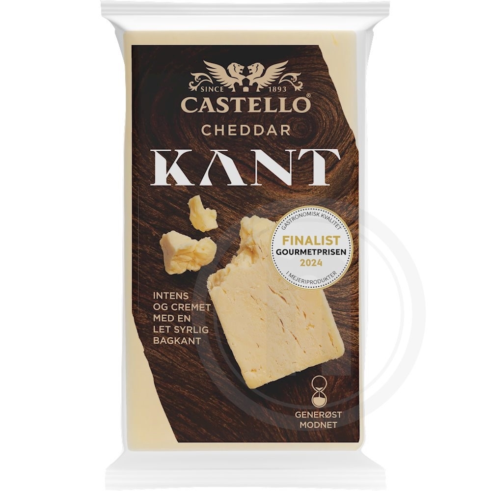 Kant cheddar ost 48+ fra Castello – Leveret med nemlig.com