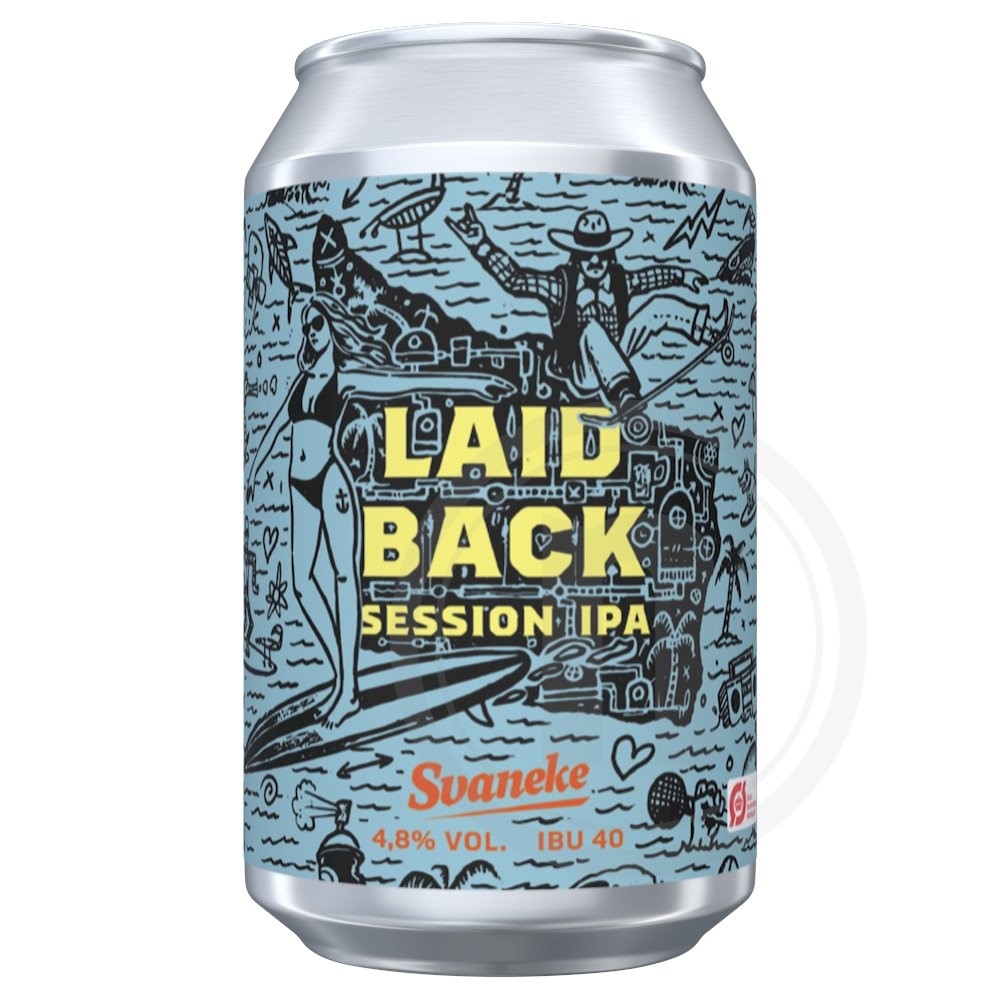Laid Back IPA øko. (dåse) fra Svaneke Bryghus – Leveret med nemlig.com