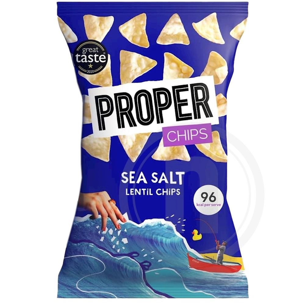 Linsechips m. havsalt fra Proper – Leveret med nemlig.com