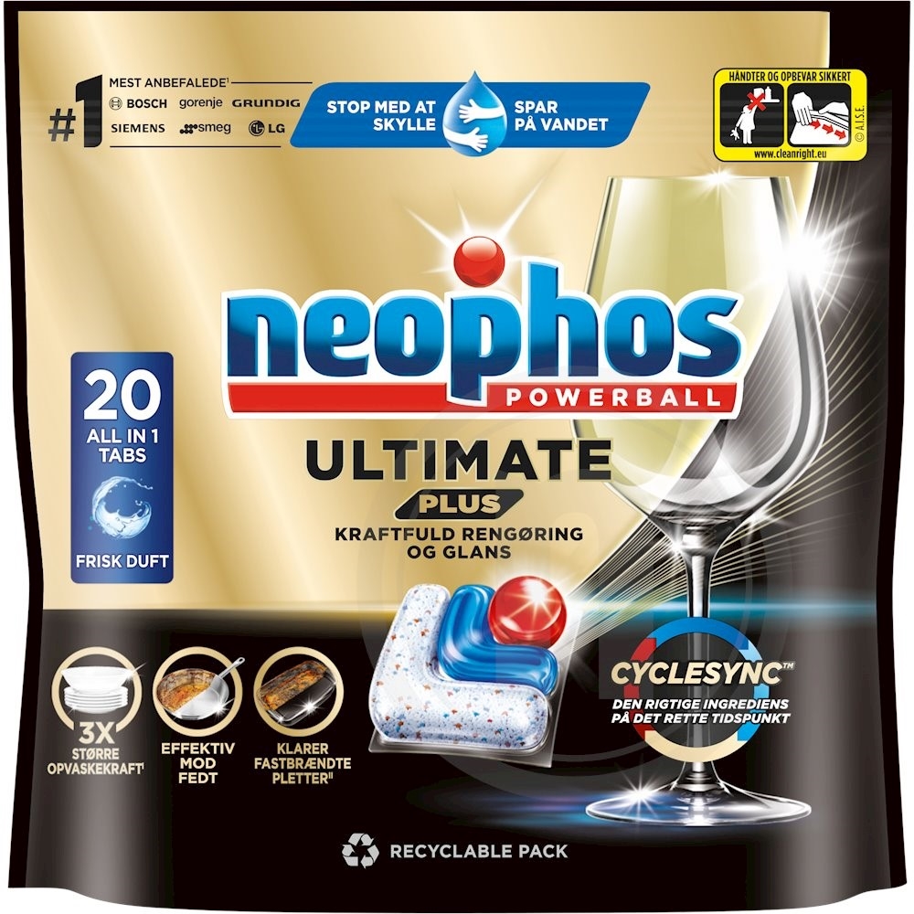 Maskinopvask (tabs) fra Neophos – Leveret med nemlig.com