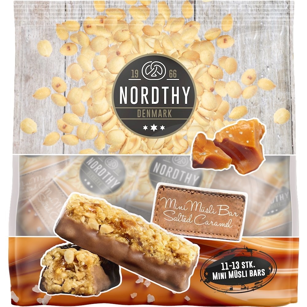 Müslibar Salted Caramel (mini) fra Nordthy – Leveret med nemlig.com