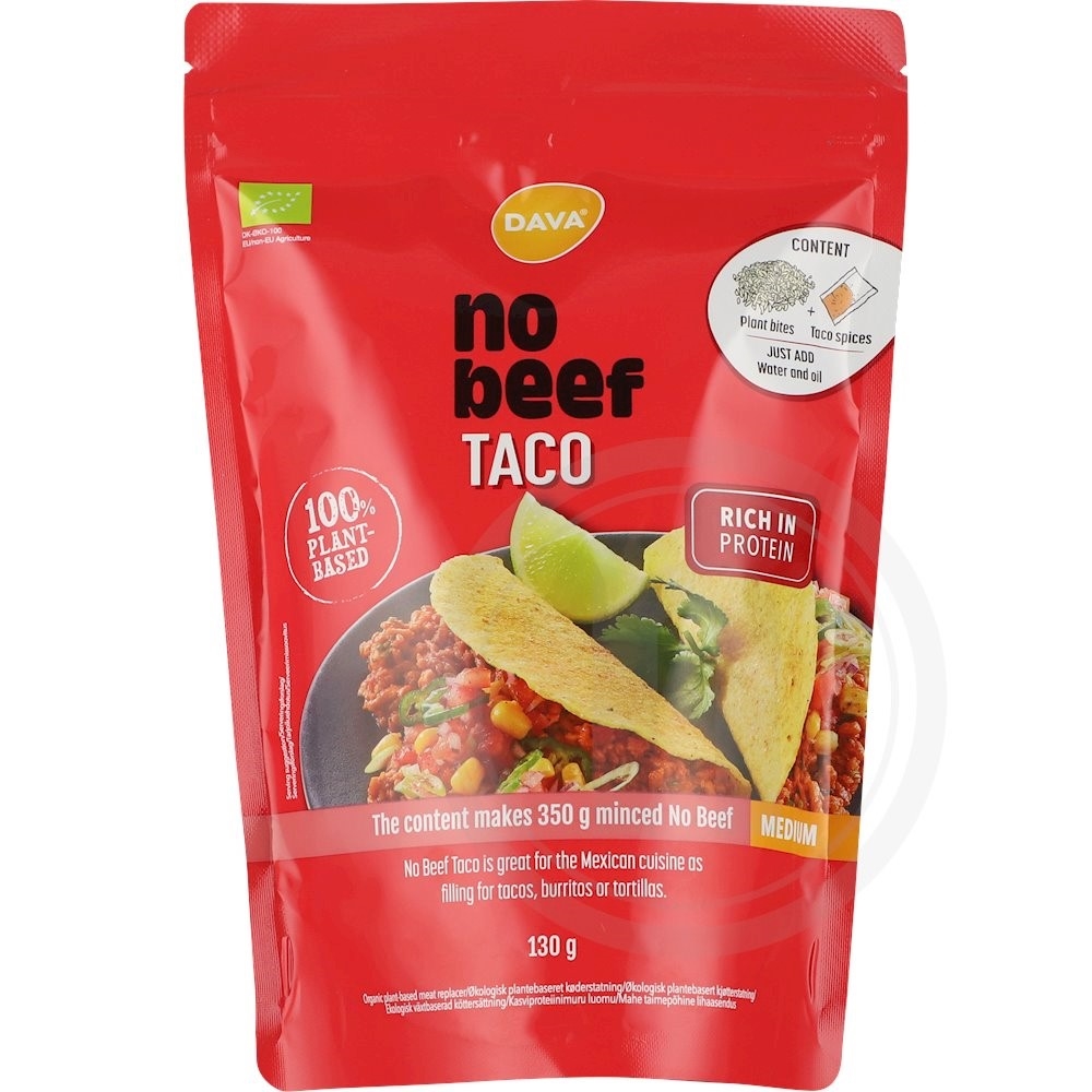 No Beef Taco øko. fra Dava – Leveret med nemlig.com