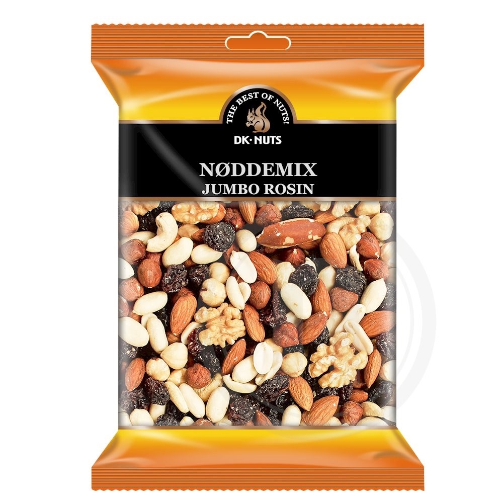 Nøddemix m. jumbo rosiner fra DK Nuts – Leveret med nemlig.com