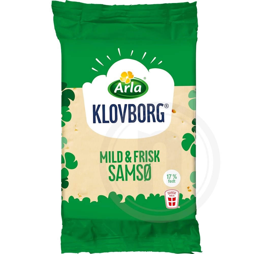 Ost i stykke mild 17% fra Arla Klovborg – Leveret med nemlig.com