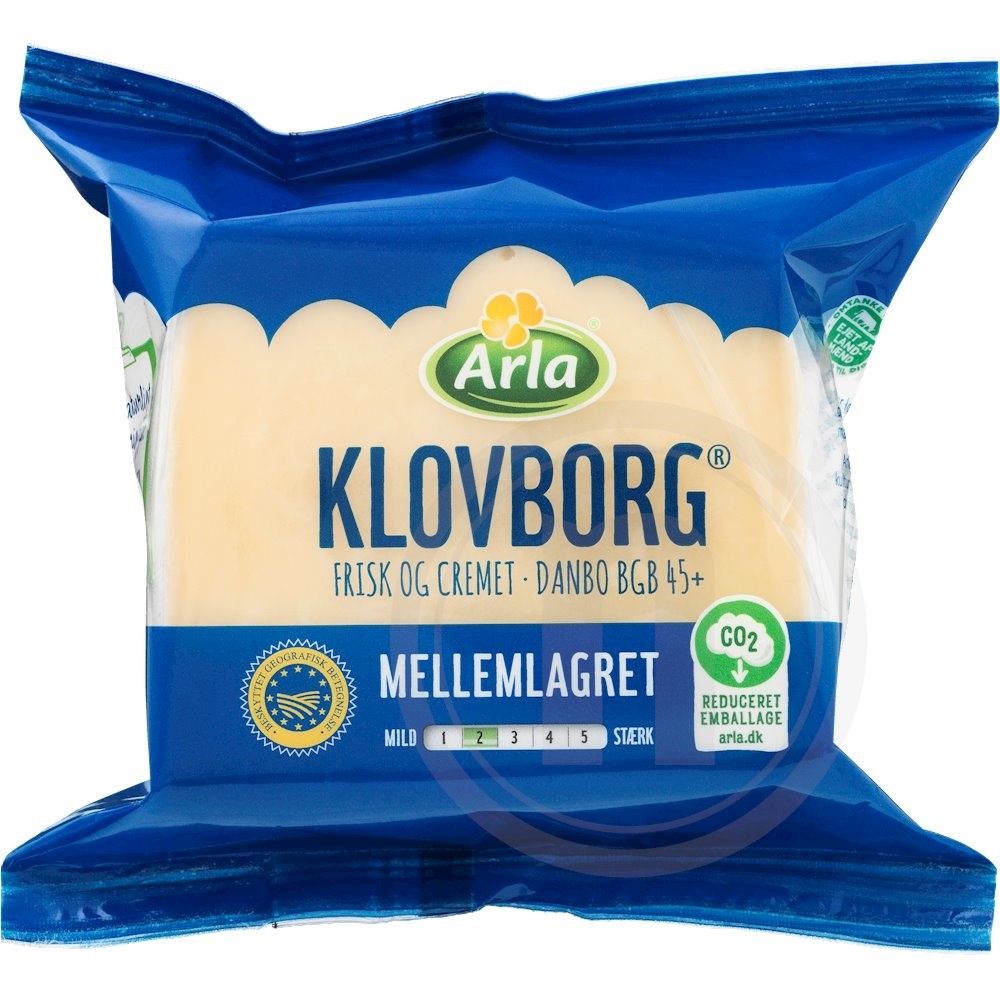Ost i stykke ML 45+ fra Arla Klovborg – Leveret med nemlig.com