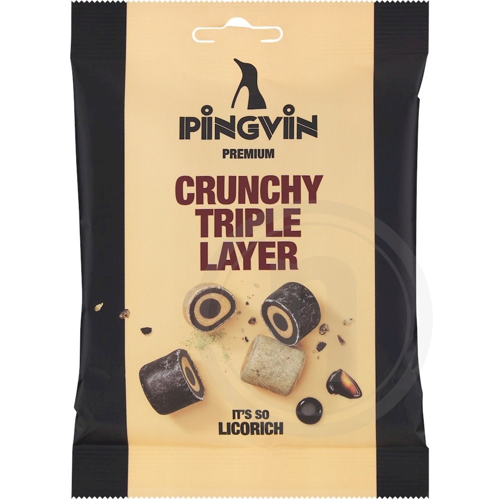 Pingvin Crunche Triple Layer fra Toms – Leveret med nemlig.com
