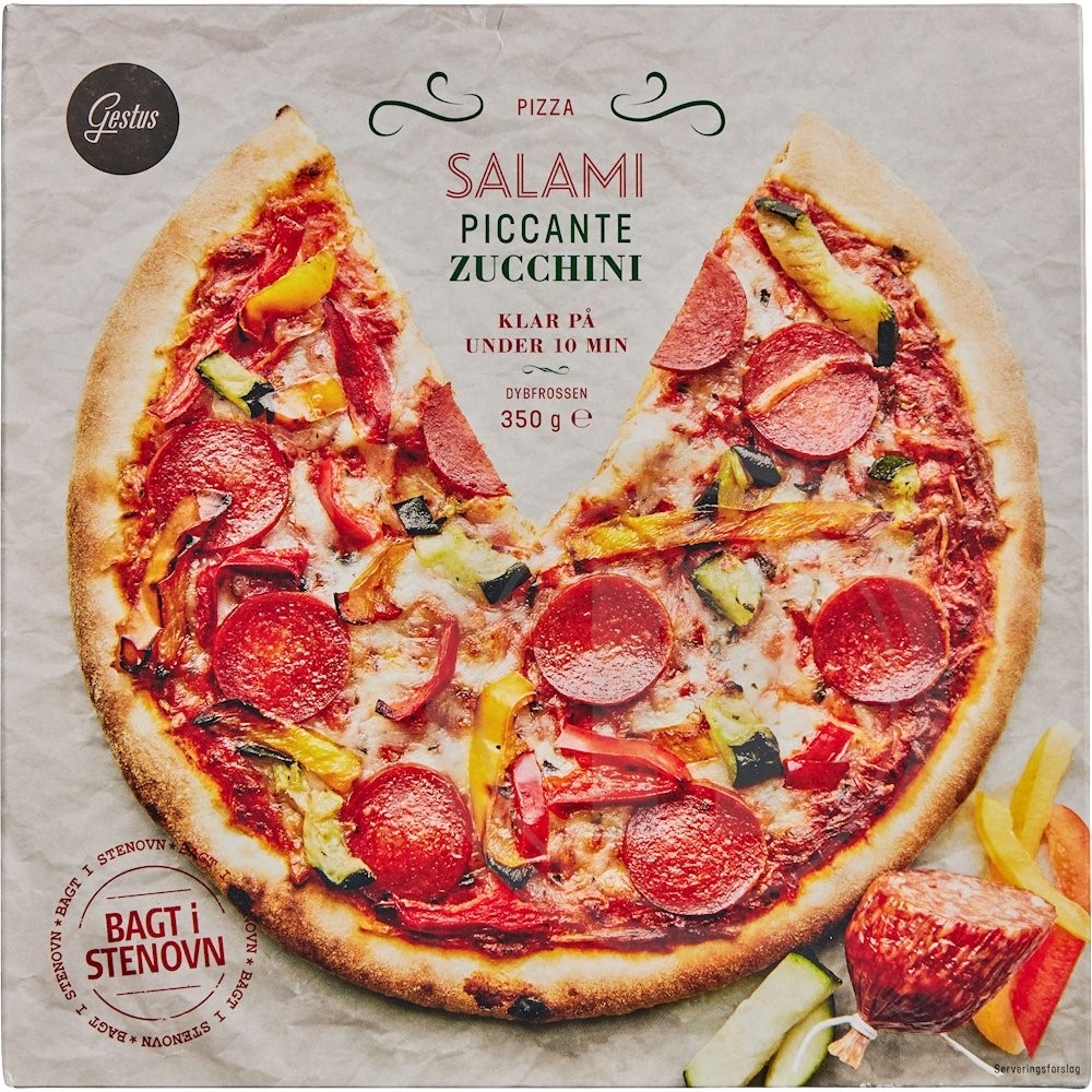 Pizza m. salami fra Gestus – Leveret med nemlig.com