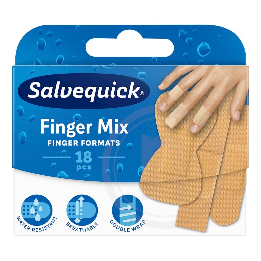 Plaster (finger mix) fra Salvequick – Leveret med nemlig.com