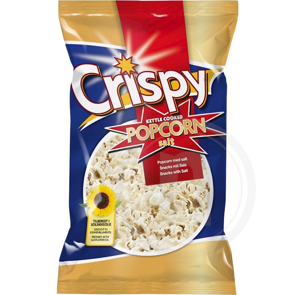 Popcorn m. salt fra Crispy Food – Leveret med nemlig.com