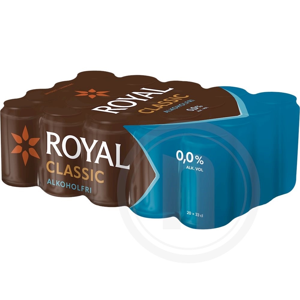 Royal Classic 0,0% (dåse) fra Royal Beer – Leveret med nemlig.com