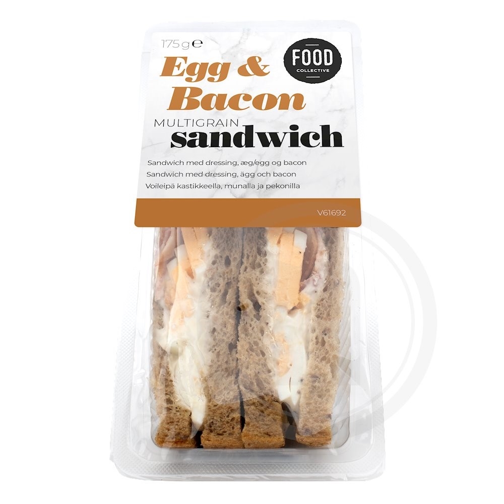 Sandwich m. æg og bacon fra Food Collective – Leveret med nemlig.com