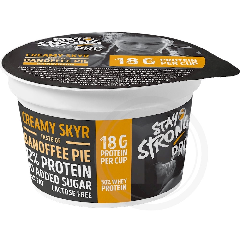 Skyr m. banoffee pie fra Stay Strong – Leveret med nemlig.com