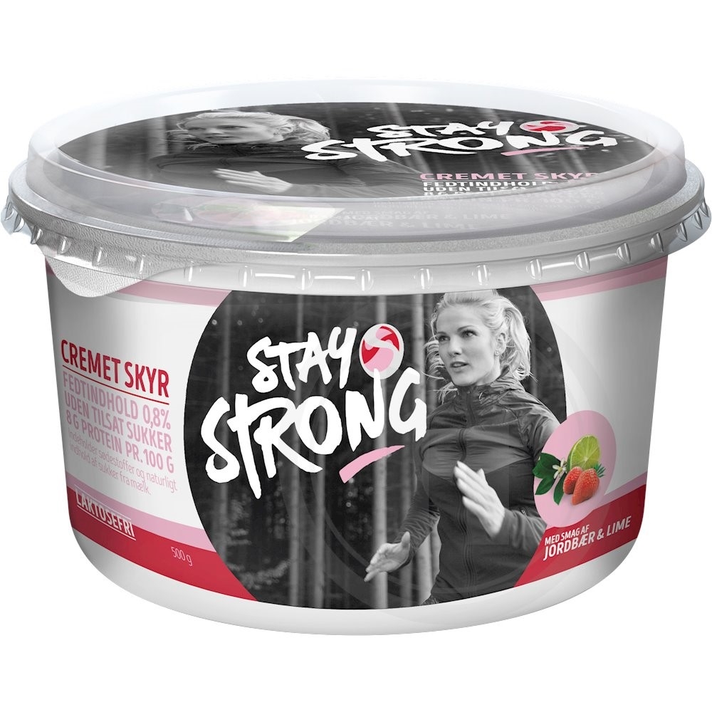 Skyr m. jordbær og lime fra Stay Strong – Leveret med nemlig.com Skyr m. jordbær og lime fra Stay Strong – Leveret med nemlig.com