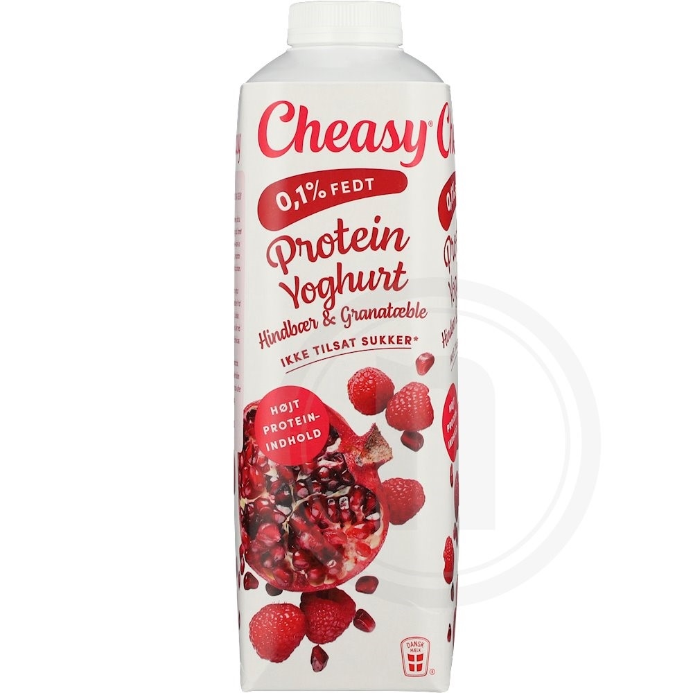 Skyr yoghurt m. hindbær 0,2% fra Cheasy – Leveret med nemlig.com