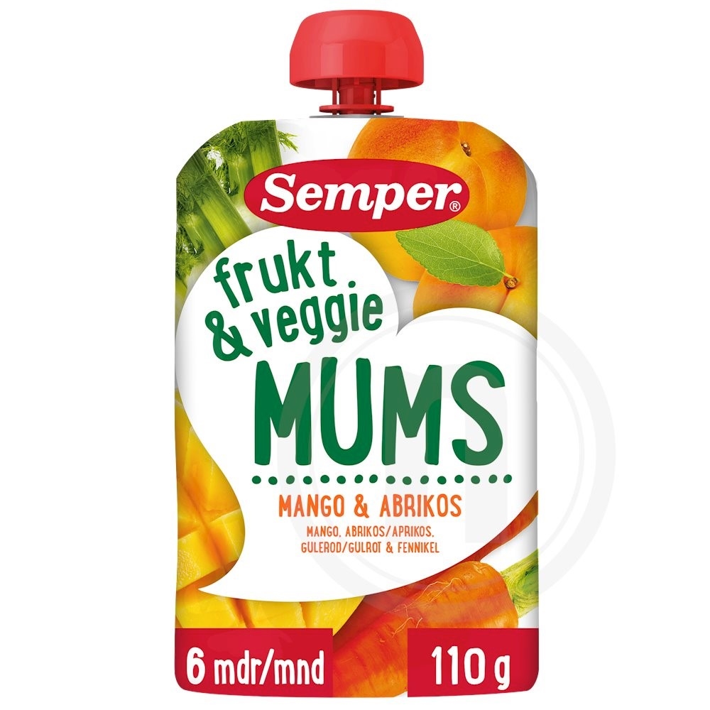 Smoothie m. mango og abrikos fra Semper – Leveret med nemlig.com