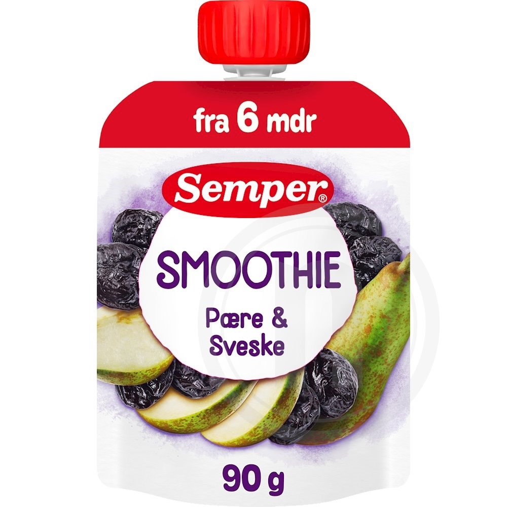 Smoothie m. pære og sveske fra Semper – Leveret med nemlig.com
