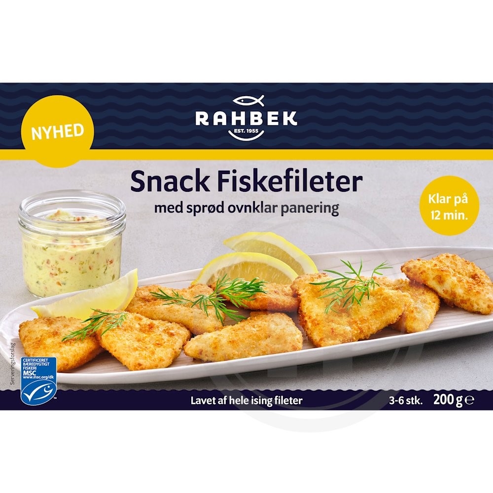 Snack fiskefilet (panerede) fra Rahbek – Leveret med nemlig.com