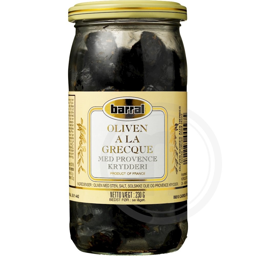 Sorte oliven m. provence fra Barral – Leveret med nemlig.com