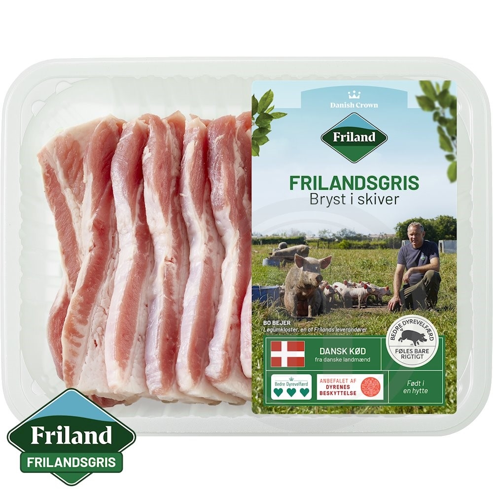 Stegeflæsk i skiver fra Frilandsgris – Leveret med nemlig.com
