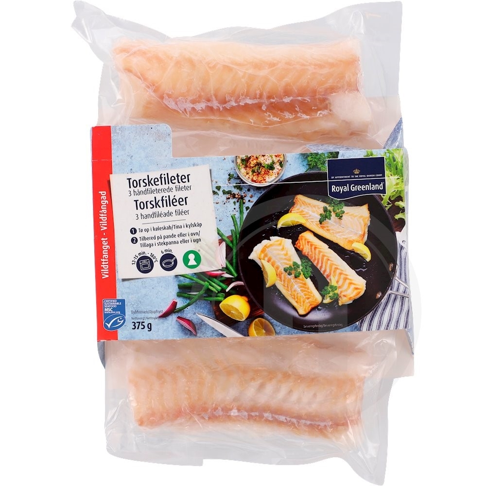 Torskefilet u. skind portioner fra Royal Greenland – Leveret med nemlig.com