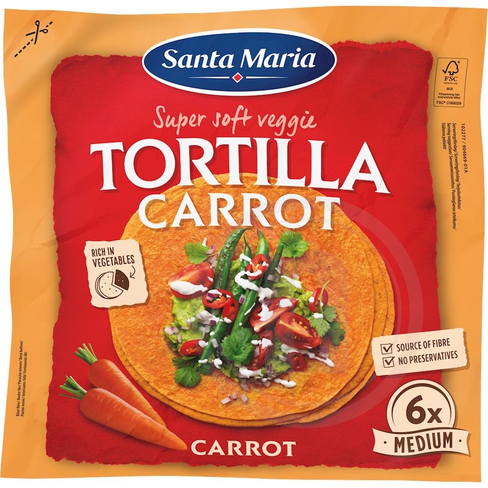 Tortilla m. gulerod 20 cm fra Santa Maria – Leveret med nemlig.com