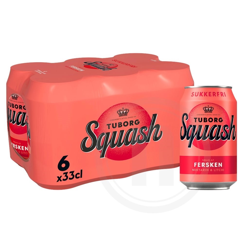 Tuborg Squash Fersken sodavand fra Tuborg squash – Leveret med nemlig.com