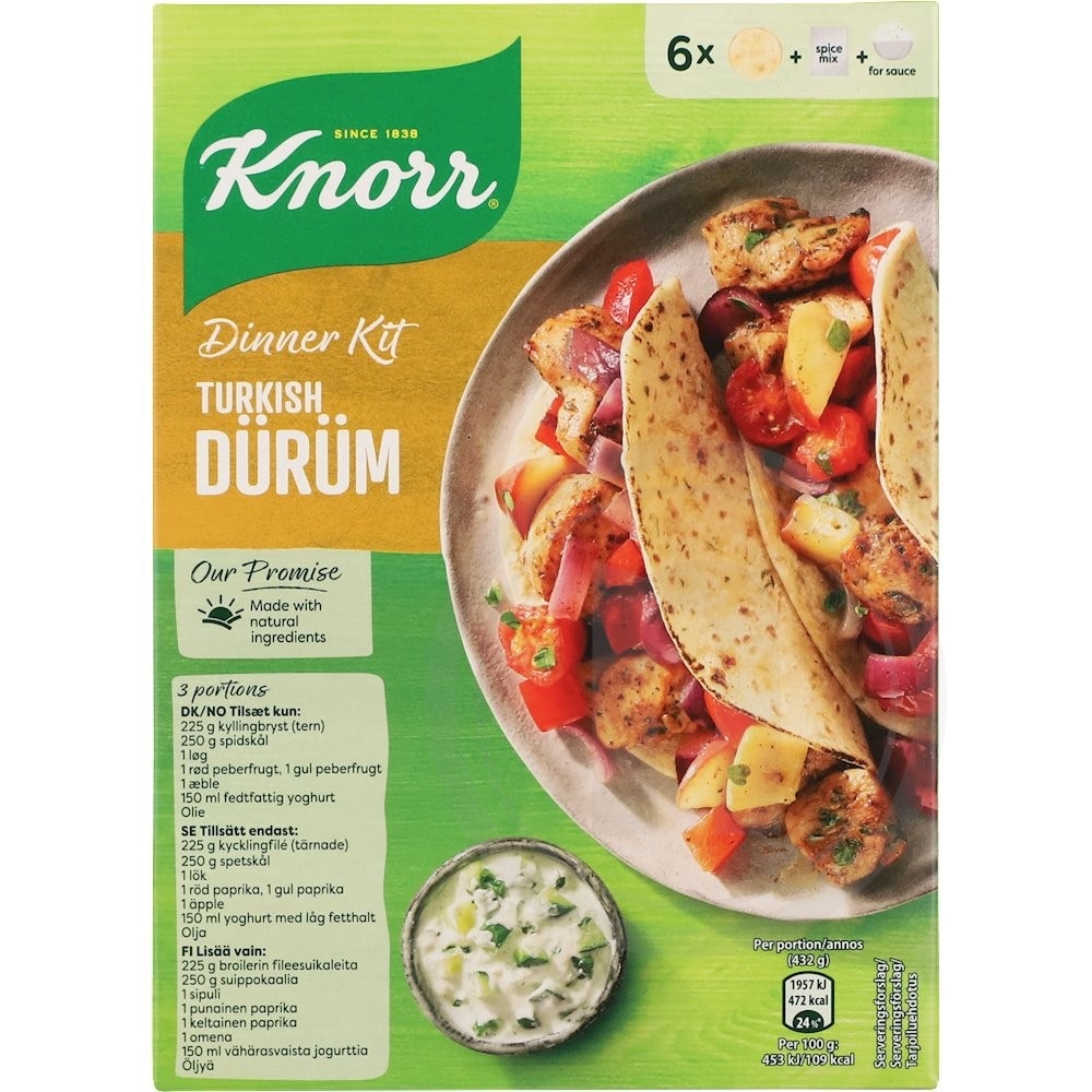 Turkish dürüm mix fra Knorr – Leveret med nemlig.com
