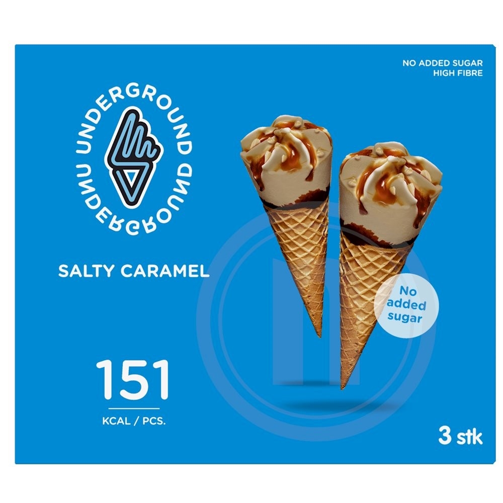 Vaffelis m. saltkaramel fra Premier Is – Leveret med nemlig.com