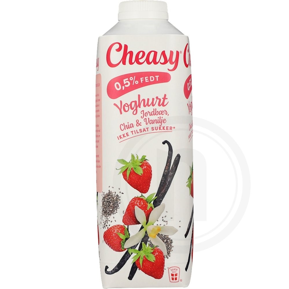 Yoghurt m. jordbær og chia fra Cheasy – Leveret med nemlig.com Yoghurt m. jordbær og chia fra Cheasy – Leveret med nemlig.com